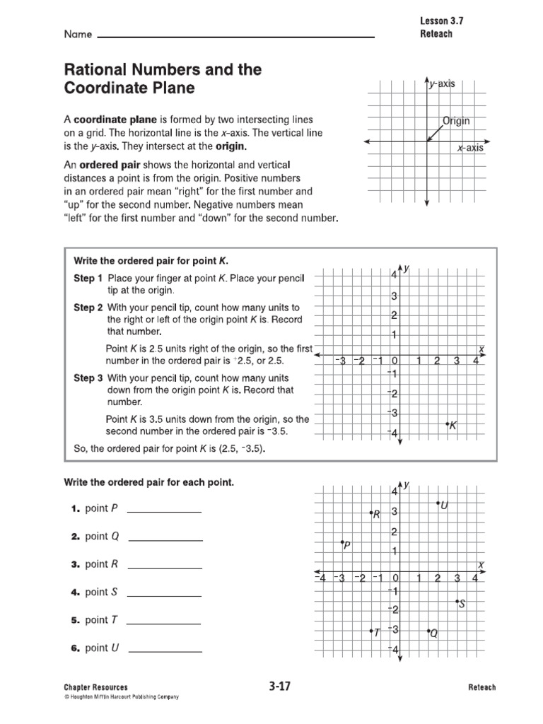 Rational Numbers and the Coordinate Plane 26 Copies | PDF