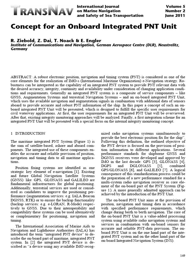 Concept For An Onboard Integrated PNT Unit | PDF | Navigation ...