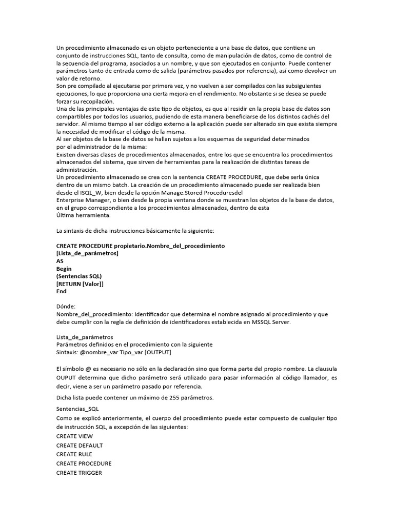 Teoria Clase - Programacion TSQL | PDF | SQL | Ciencias de la Computación