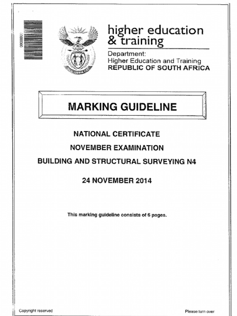 N4 Building and Structural Surveying Nov 2014 MEMORANDUM | PDF