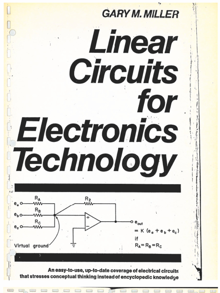 Linear Circuits For Electronics Technology | PDF