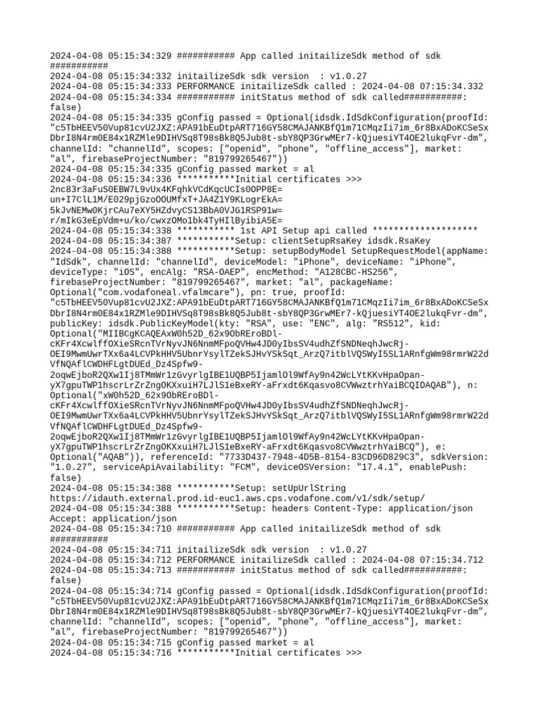 Id SDK Logs | PDF | Cyberwarfare | Security