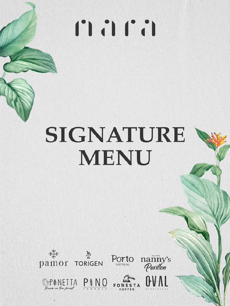 Menu NARA For Table Scan-1 | PDF