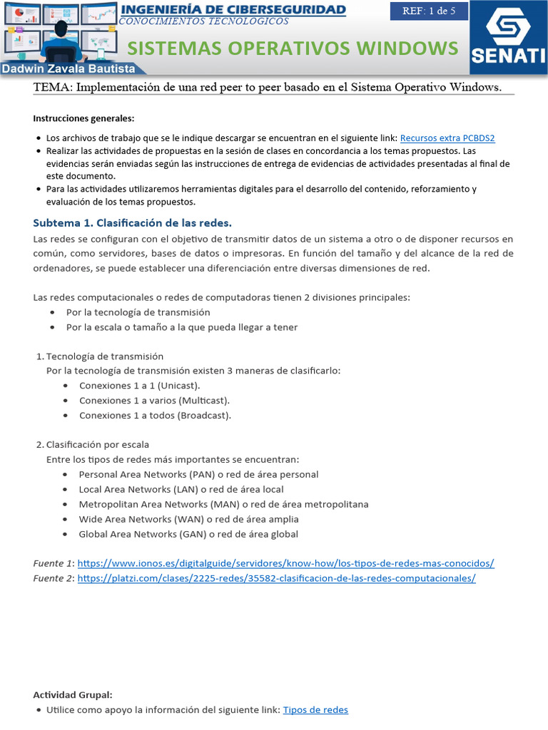 PS Contenido TEC Sem6 | PDF | Modelo cliente-servidor | De igual a igual