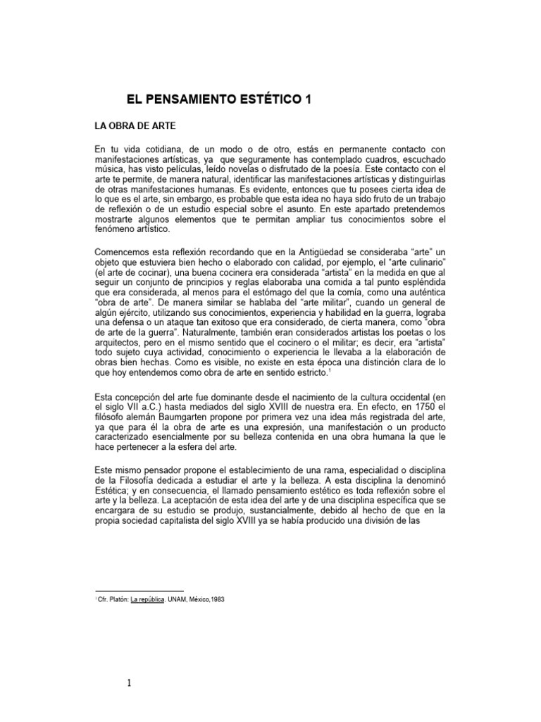 Lectura 3 Corte 2 Hum II | PDF | Experiencia | Estética