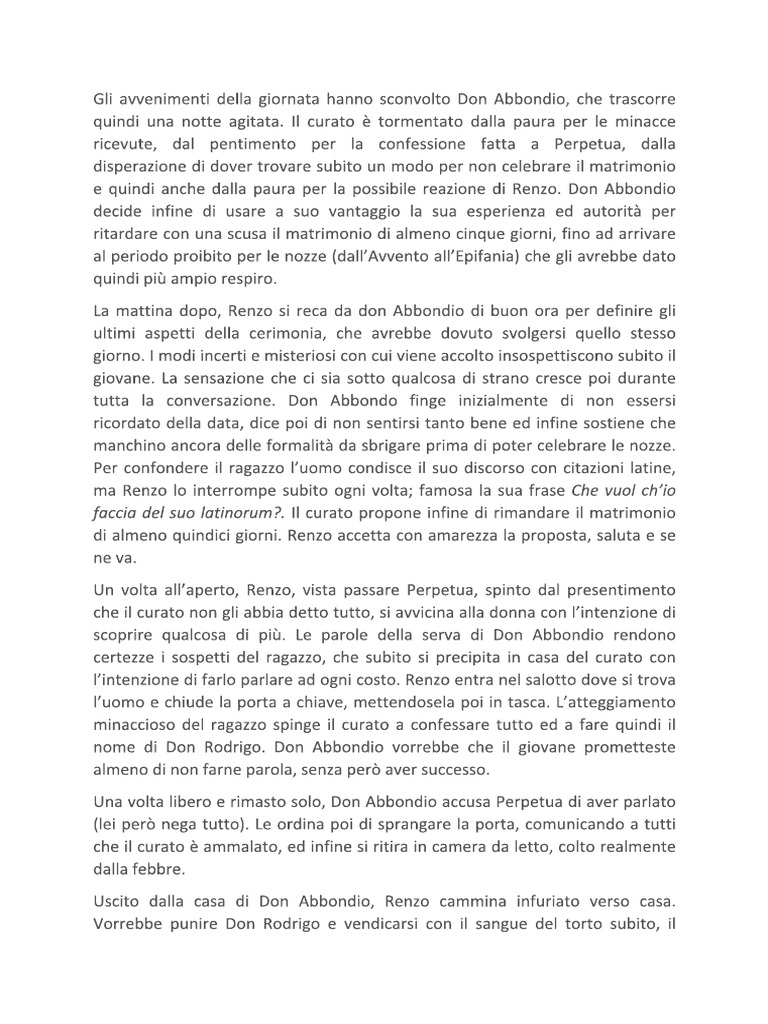 Capitolo 2 Promessi Sposi | PDF