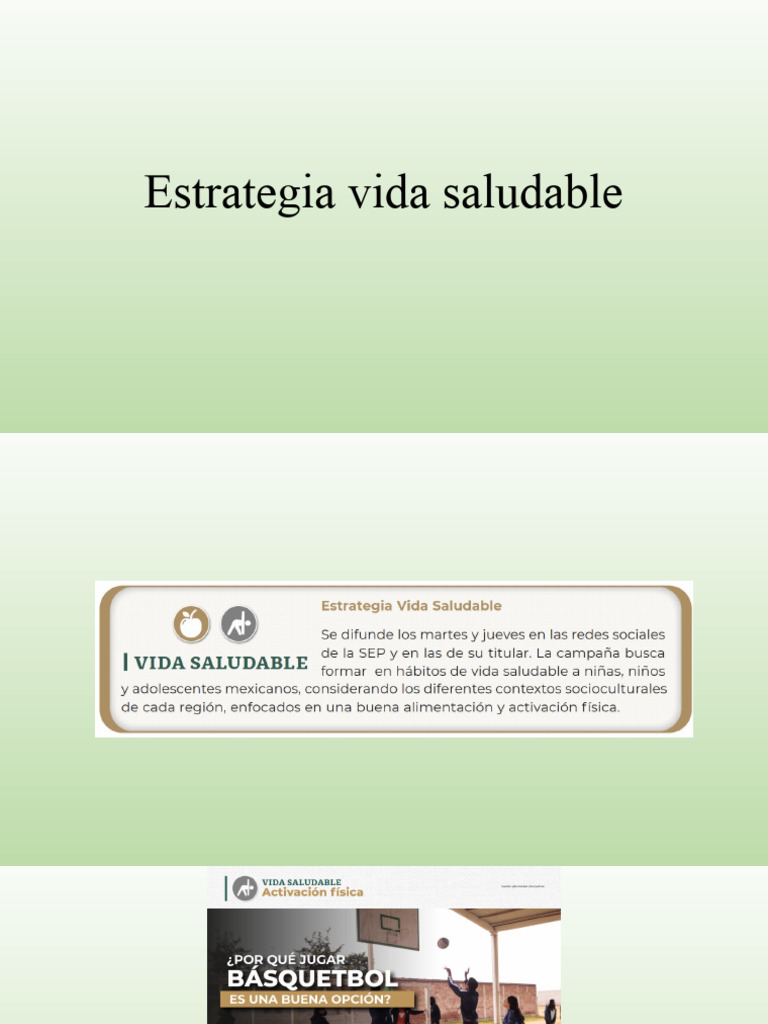 Estrategia para Vida Saludable | PDF