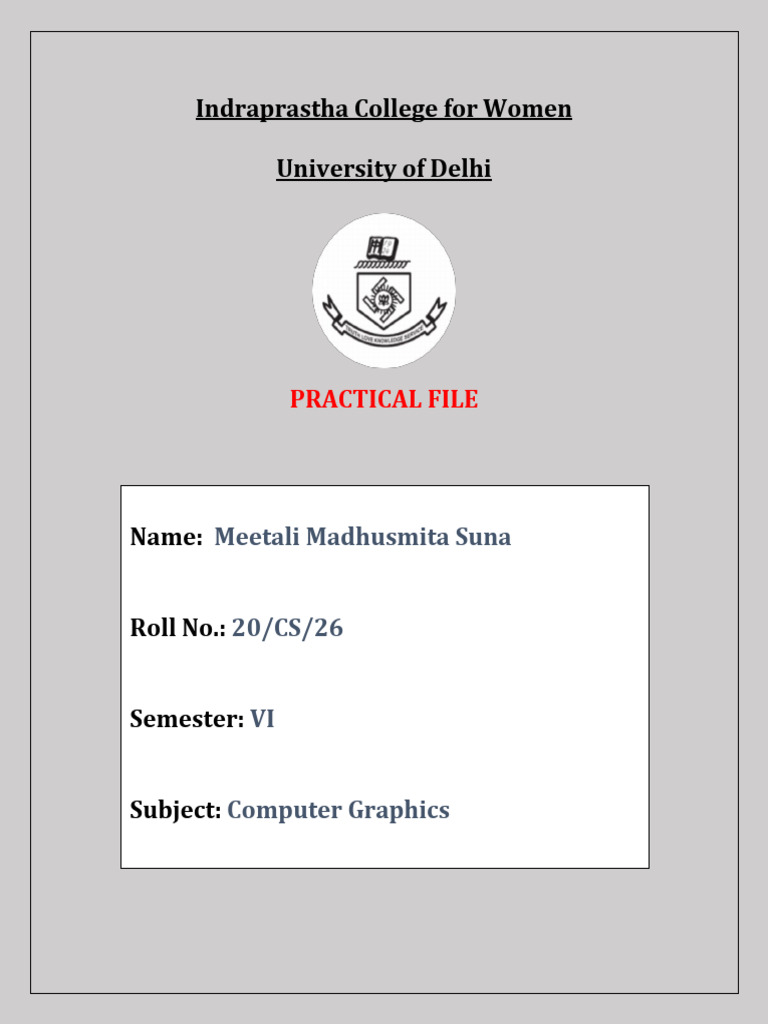 Meetali CG 20cs26 | PDF | Computer Graphics | Graphics