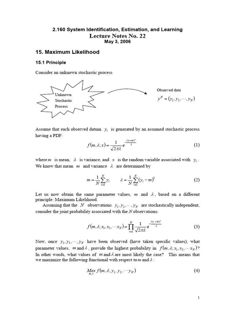Lecture 22 | PDF | Estimator | Statistical Inference