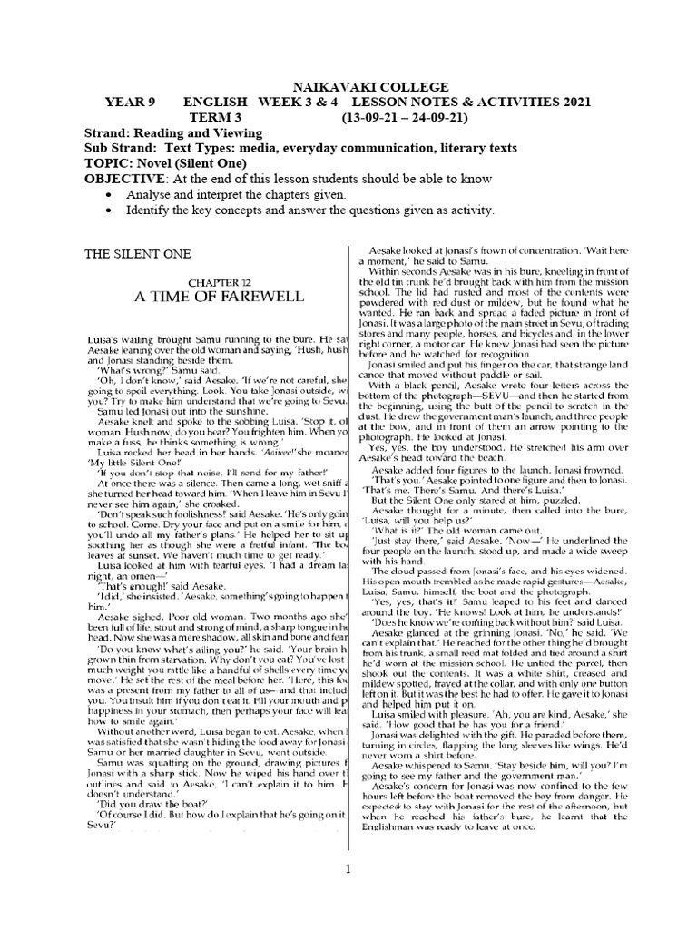 Year 9 Eng WK 3-4 | PDF