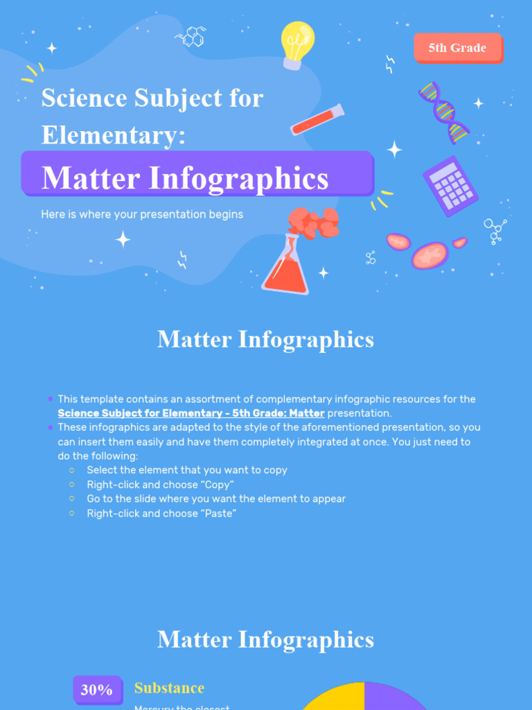 Science Subject For Elementary - 5th Grade - Matter Infographics by ...