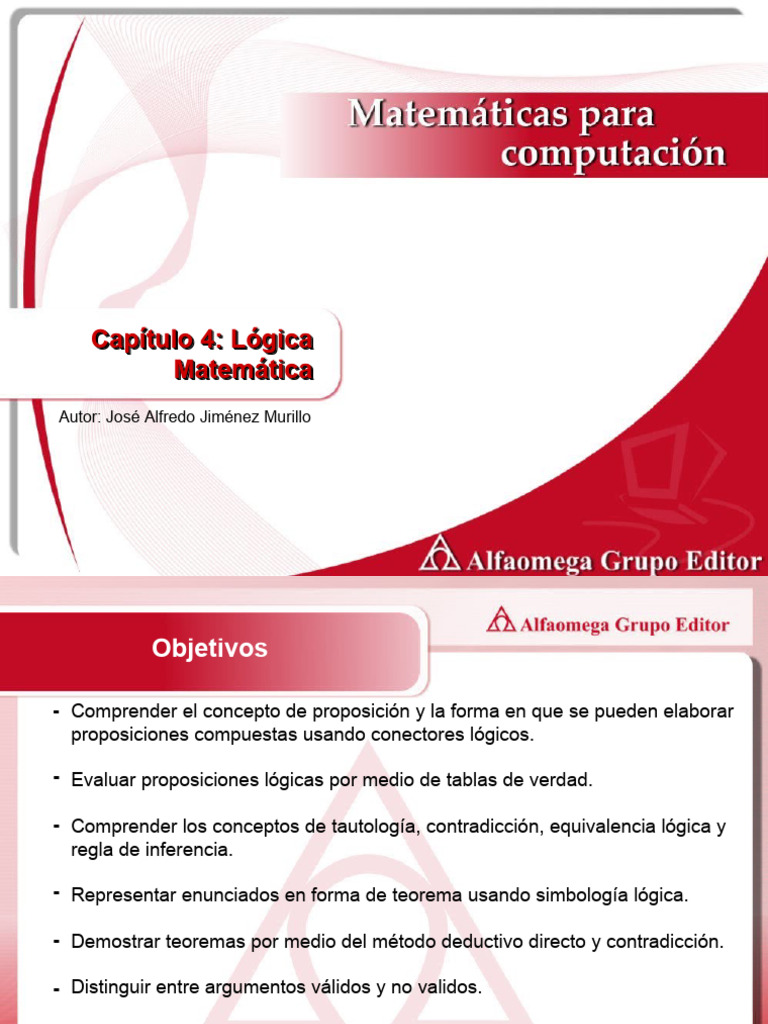 Cap. 4 Lógica Matemática | PDF | Proposición | Argumento