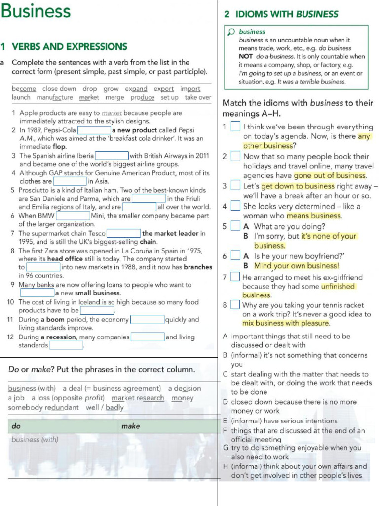 Business Vocabulary | PDF
