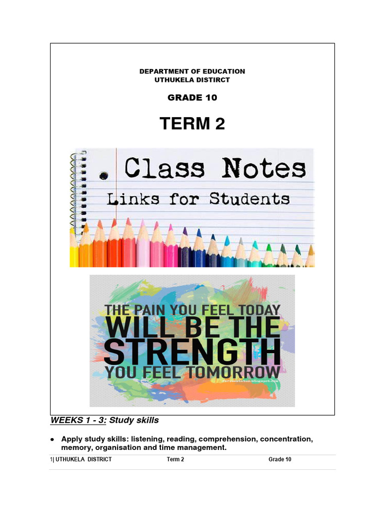 2024 Lo Grade 10 Class Notes Term 2 | PDF | Poverty | Poverty ...