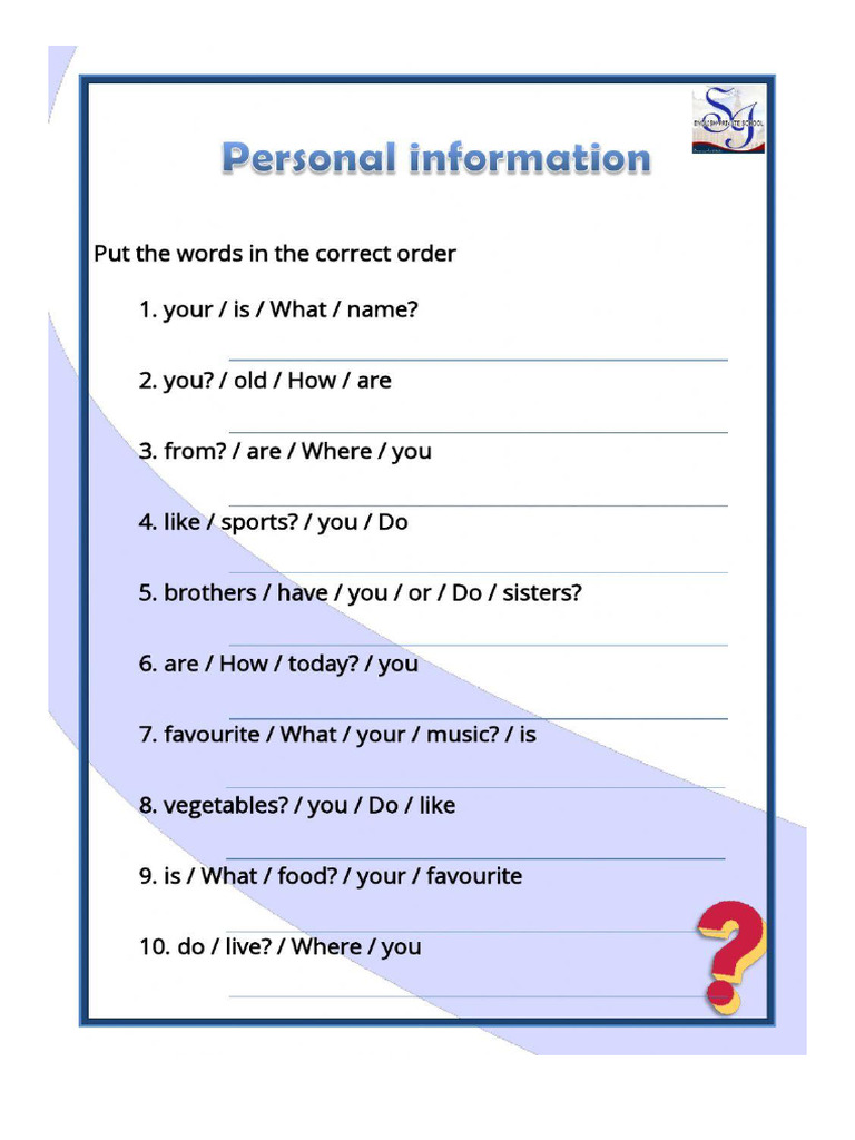 Personal Questions | PDF