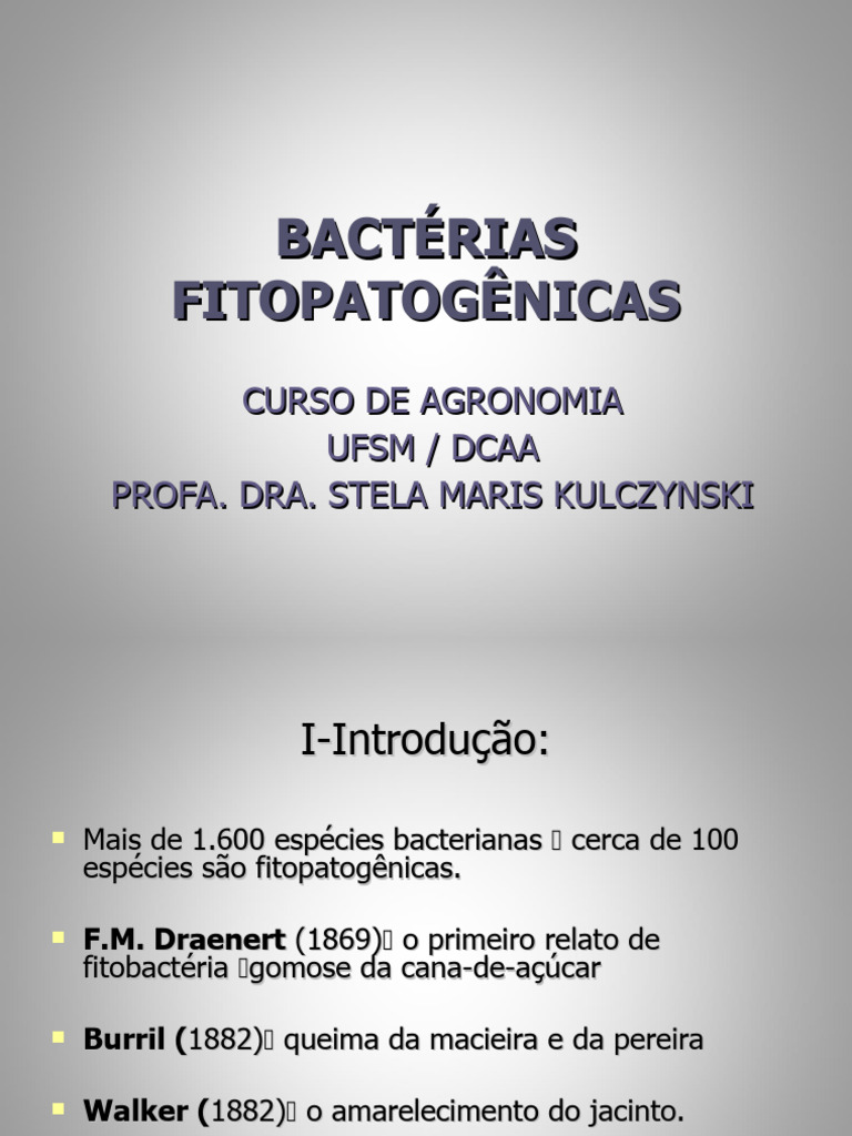 Quimiotaxia em Bactérias Fitopatogênicas | PDF | Bactérias | Célula ...