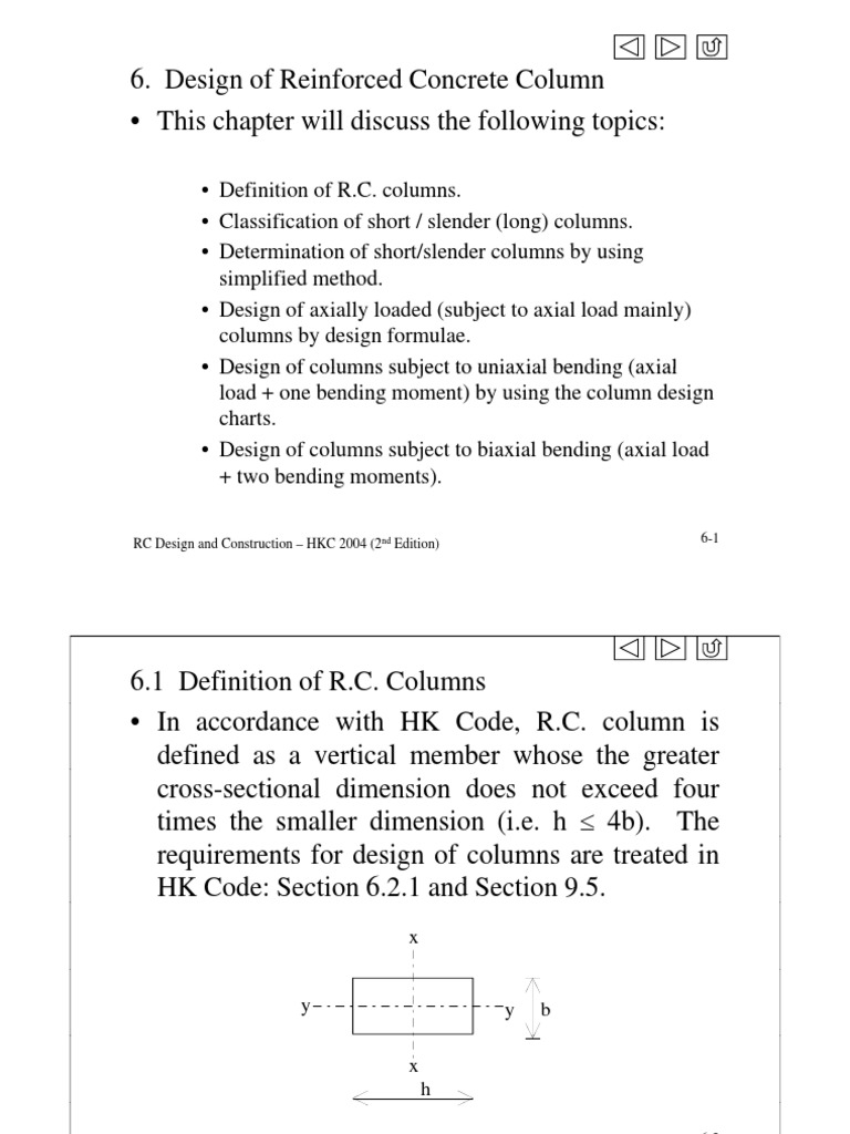 6 Column Design | PDF | Column | Bending