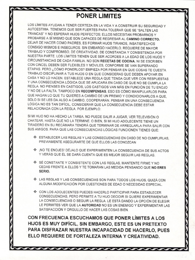 Poner Limites | PDF