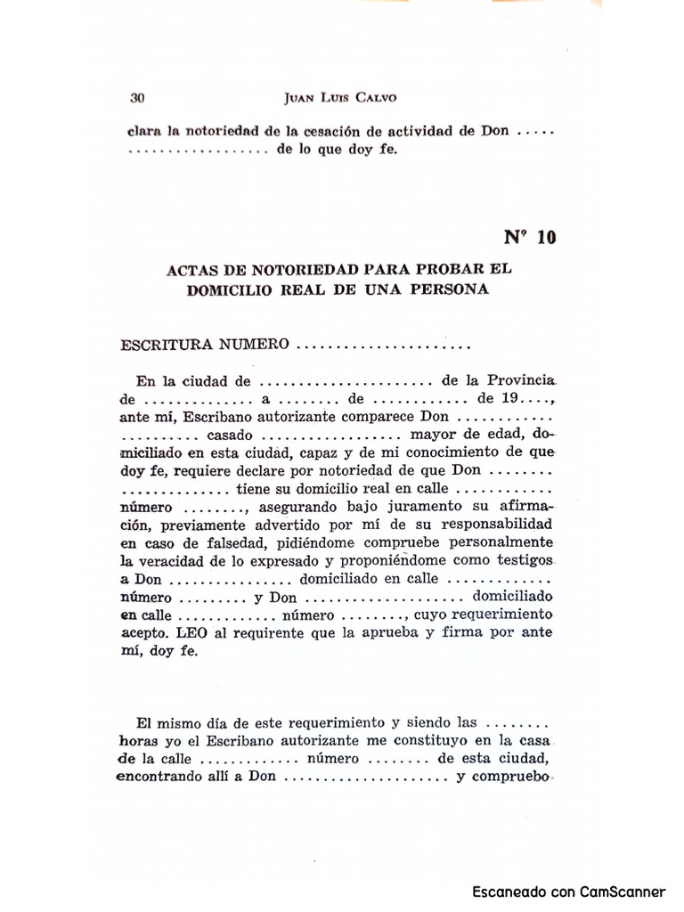 Actas Notariales Juan Luis Calvo | PDF
