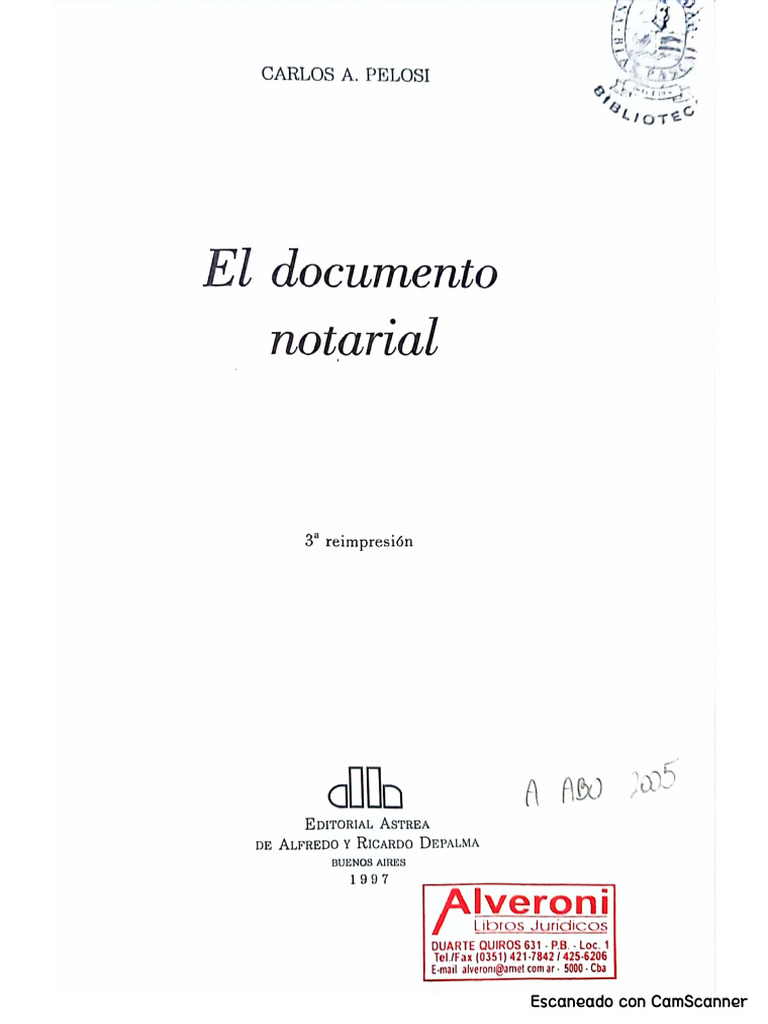 el documento notarial Pelosi | PDF