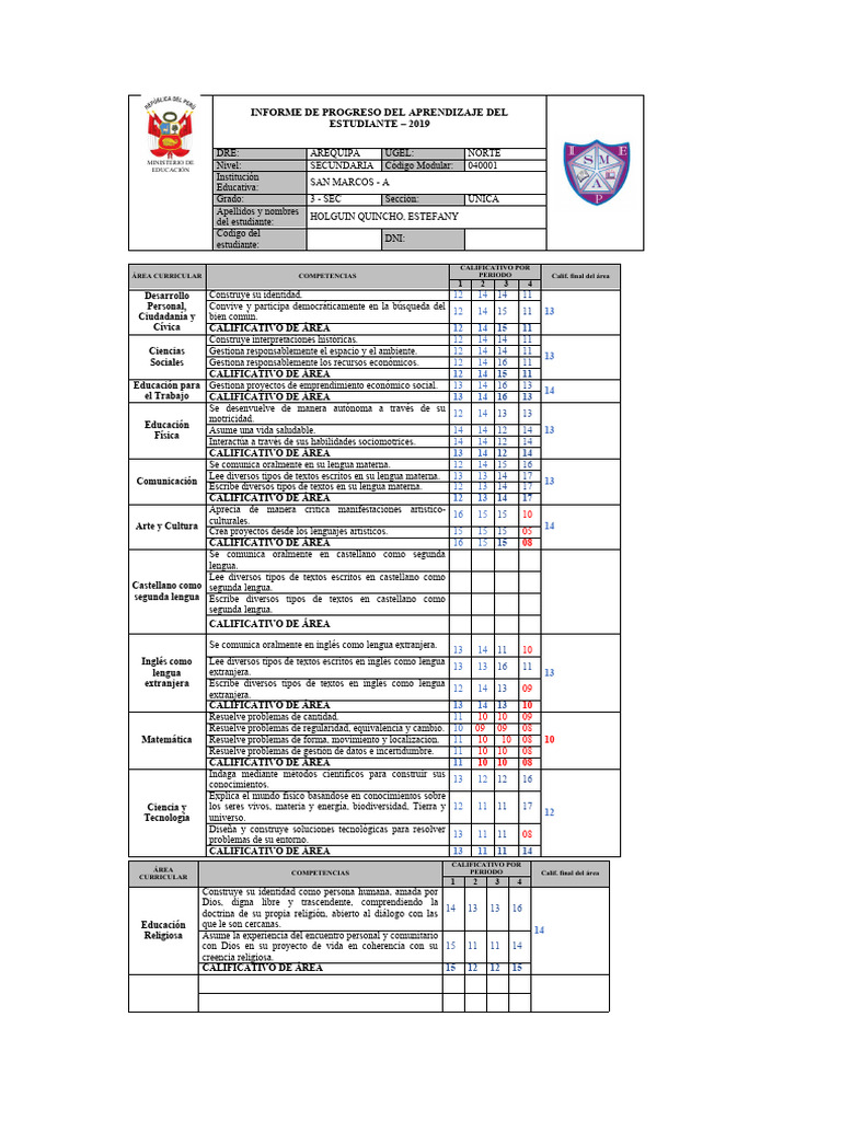 Libretas Iii Bimesre Finales Estefany Listoo | PDF | Segundo lenguaje