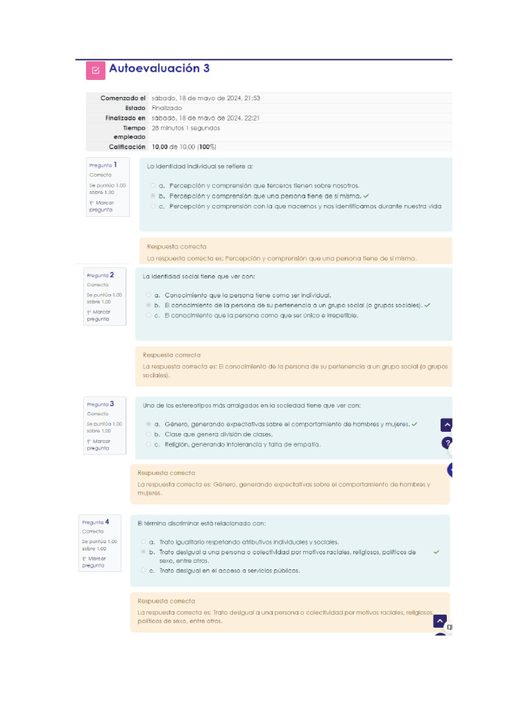 Autoevaluación 3 | PDF