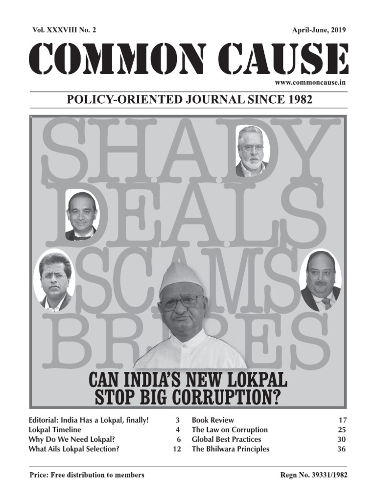 Common Cause Journal April June 2019 | PDF | Public Law | Political ...
