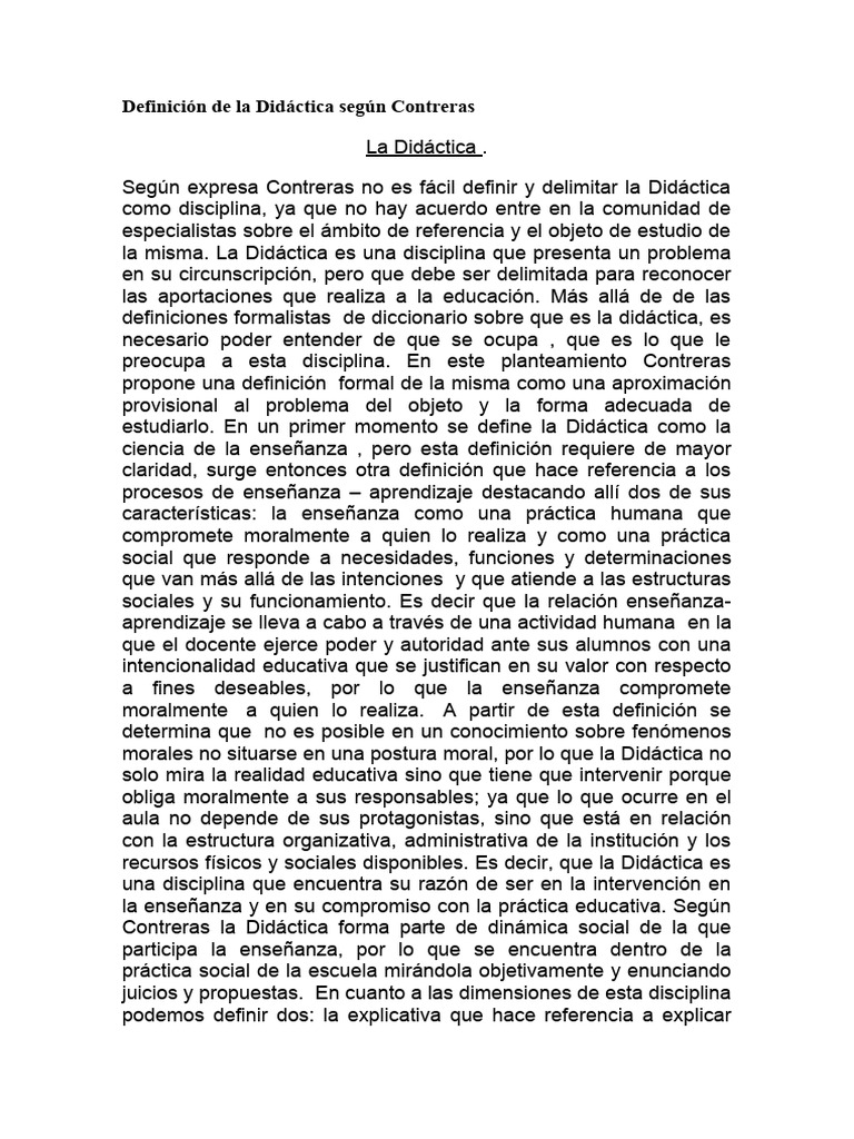 Resumen Didactica | PDF | Plan de estudios | Enseñando