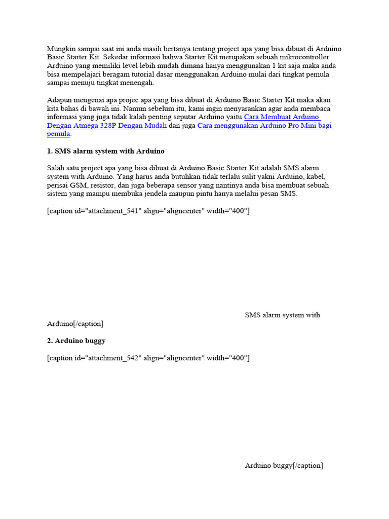 Project Apa Yang Bisa Dibuat Di Arduino Basic Starter Kit | PDF | Komputer