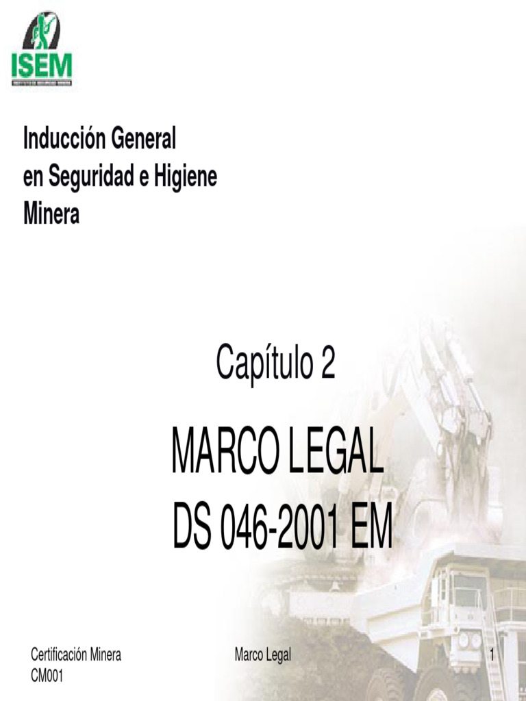 Cm001 Cap2. - Marco Legal | PDF | Minería