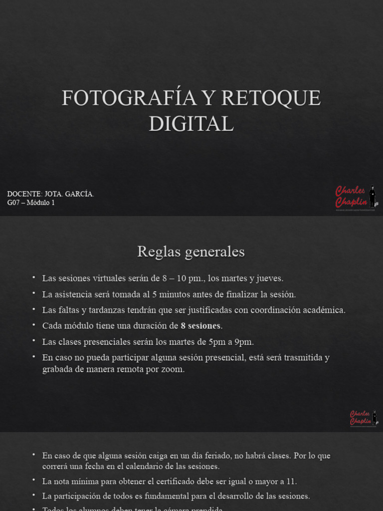 Fotografía y Retoque Digital - Charles Chaplin 2022 | PDF | Exposición (fotografía) | Velocidad ...