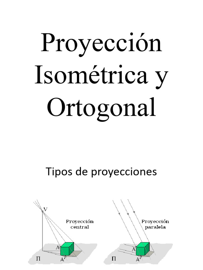 Proyecciones Isométricas y Ortogonales | PDF | Geometría proyectiva ...