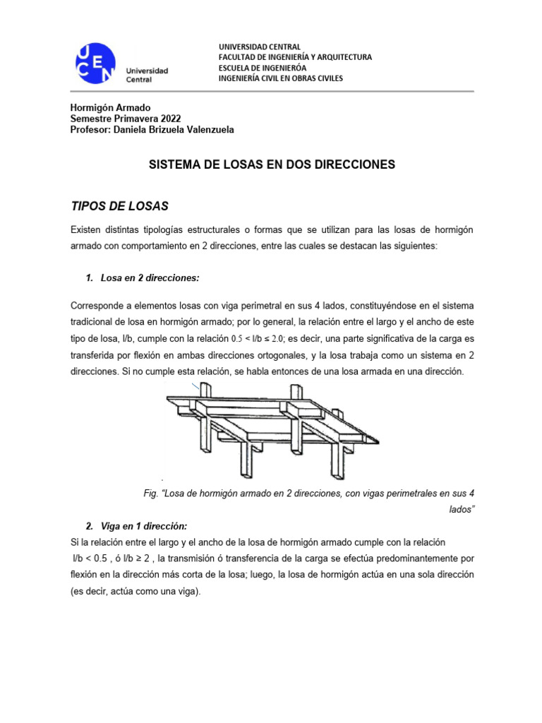 CLASE 08 HORMIGON ARMADO - LOSAS - F5e995ec404e46cf75d - 240503 - 095239 | PDF | Viga ...