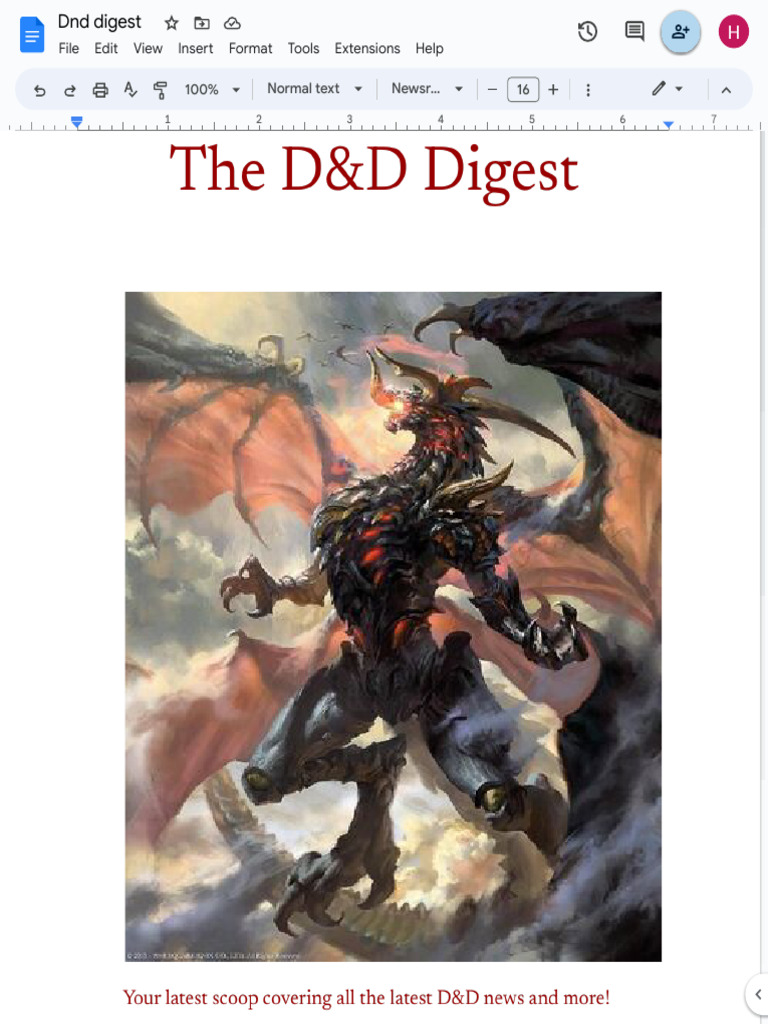 DND Digest - Google Docs 3 | PDF | Computers