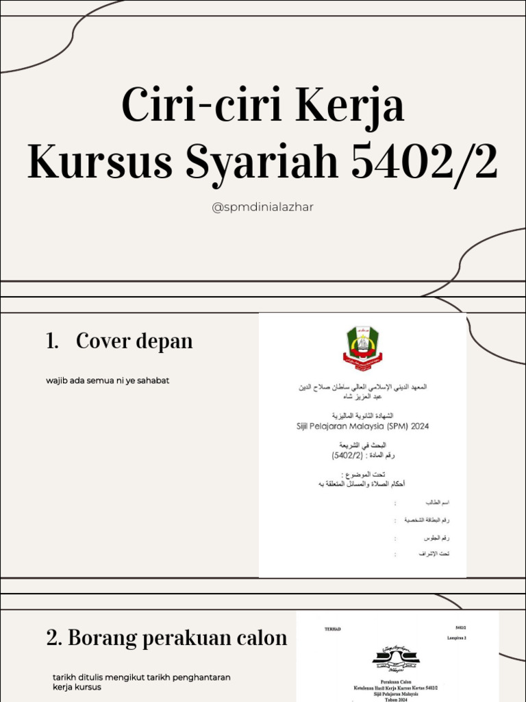 Kerja Kursus Syariah | PDF