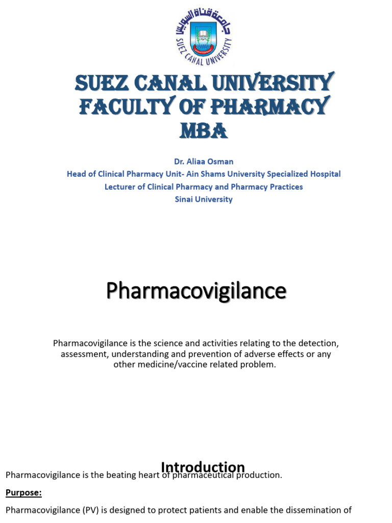 Pharmacovigilance Intro Lec 1 | PDF | Pharmacovigilance | Clinical Trial