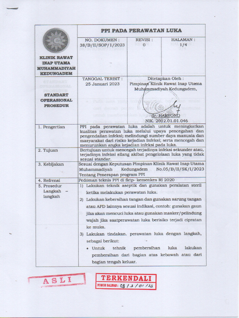 Sop Rawat Luka | PDF