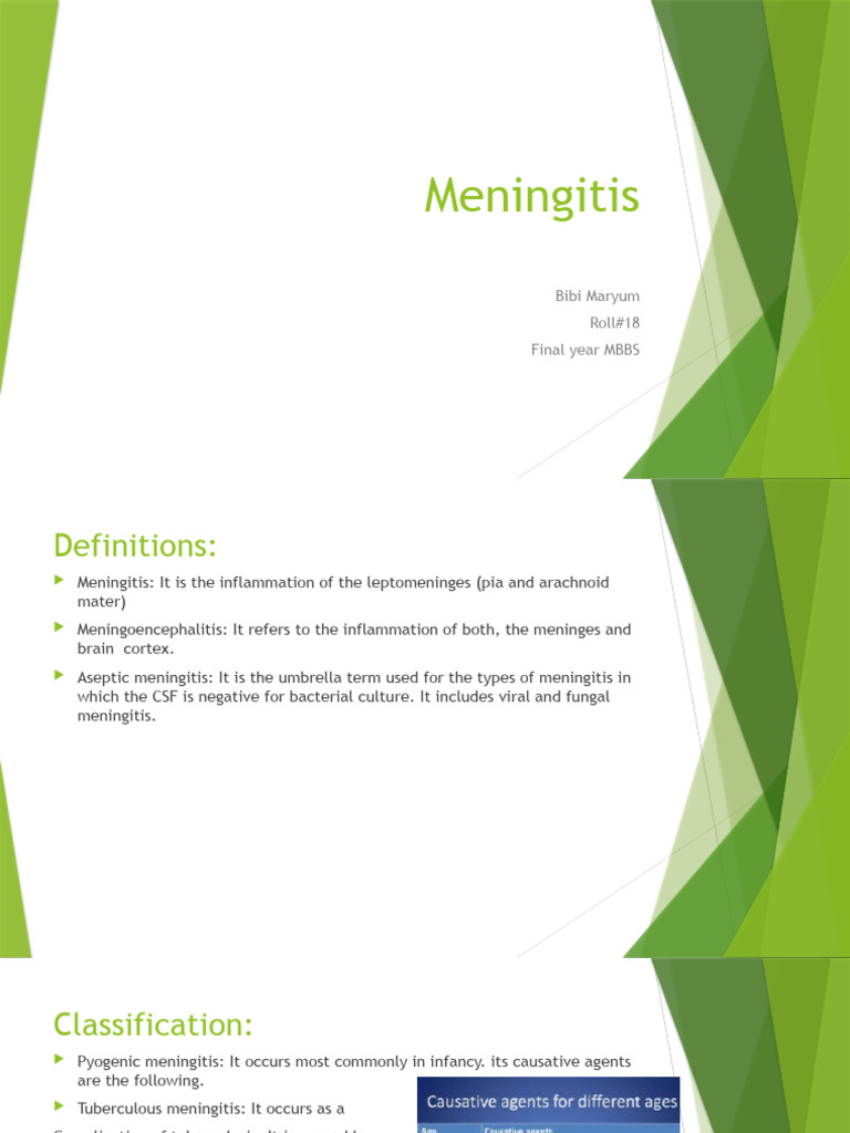 Meningitis Pdf Meningitis Diseases And Disorders