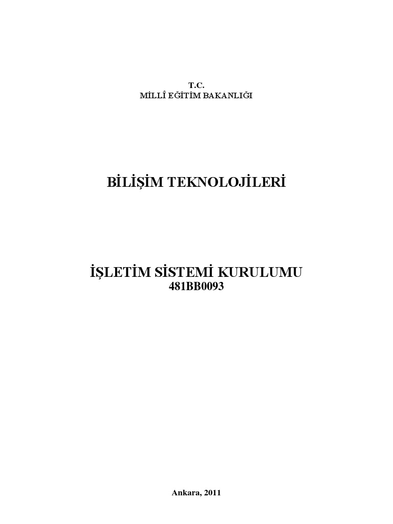 BTT 03 İşletim Sistemi Kurulumu 481BB0093 | PDF