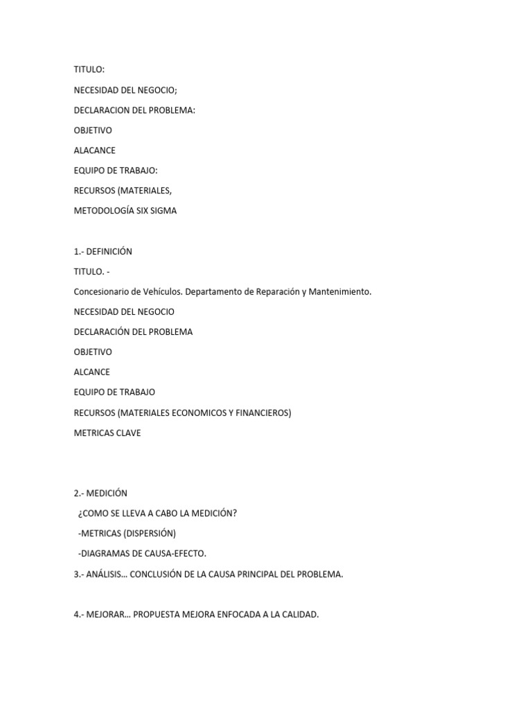 Metodologia Seis Sigma | PDF