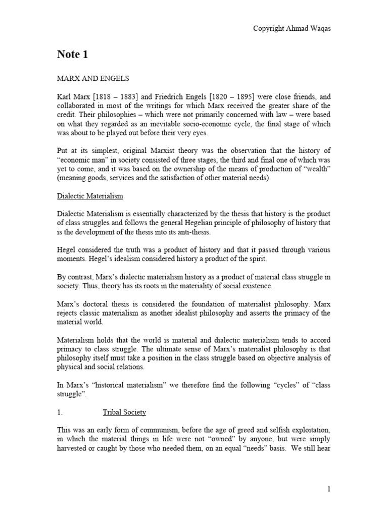 Marxism Final Note | PDF | Karl Marx | Marxism