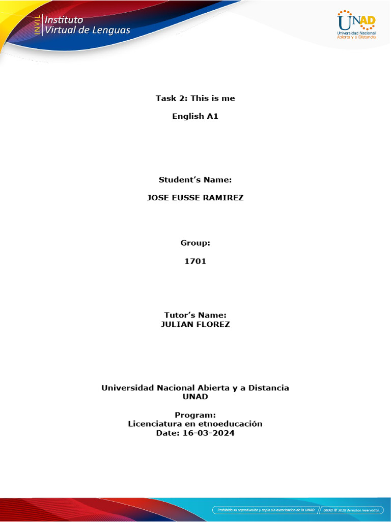 Anexo 1 - Plantilla de Entrega Task 2 (1) JOSE EUSSE CURSO 1701 | PDF