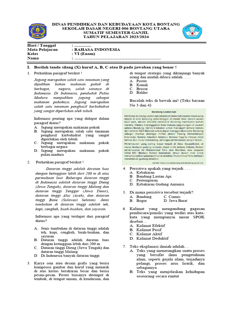 Sas Bindo6 Sem1 | PDF