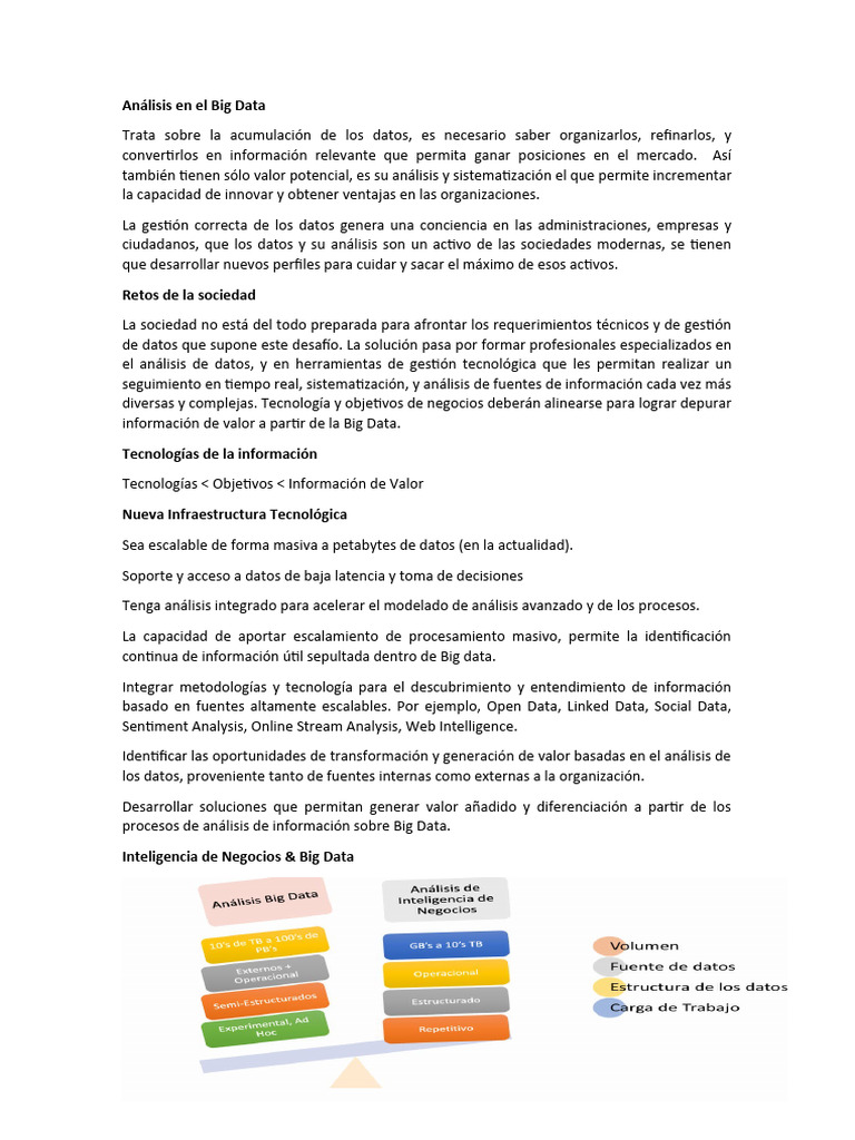 Análisis en El Big Data | PDF | Big Data | Business