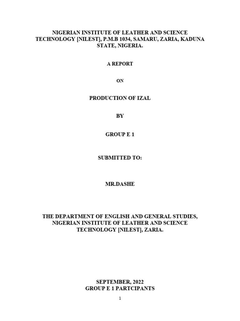 Production of Izal | PDF | Disinfectant | Chemical Substances