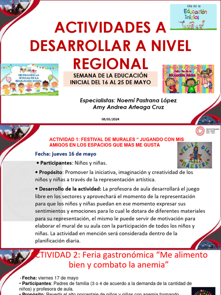 Diapositiva Semana de La Educacion Inicial | PDF | Educación de la primera infancia | Maestros