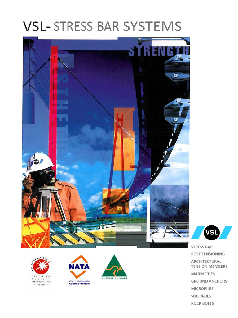 VSL Catalogue For Stressbars - 2012 | PDF | Prestressed Concrete | Corrosion