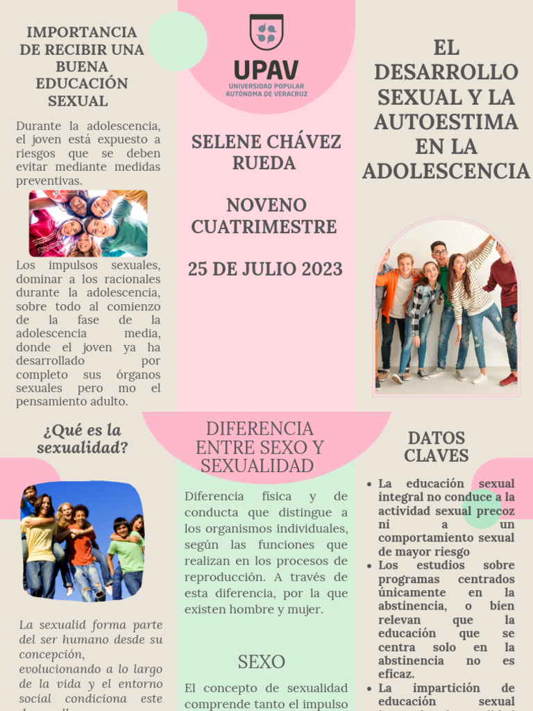 Tríptico SEXUALIDAD | PDF | La sexualidad humana | Adolescencia
