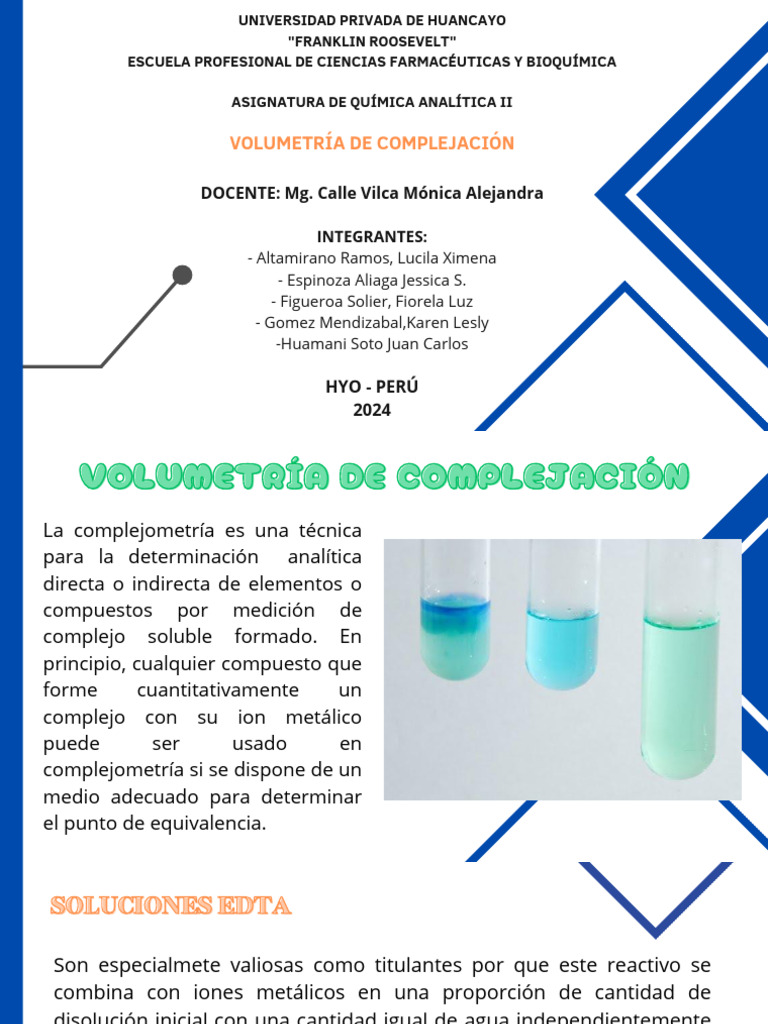 Volumetría de Complejación | Descargar gratis PDF | Ácido ...
