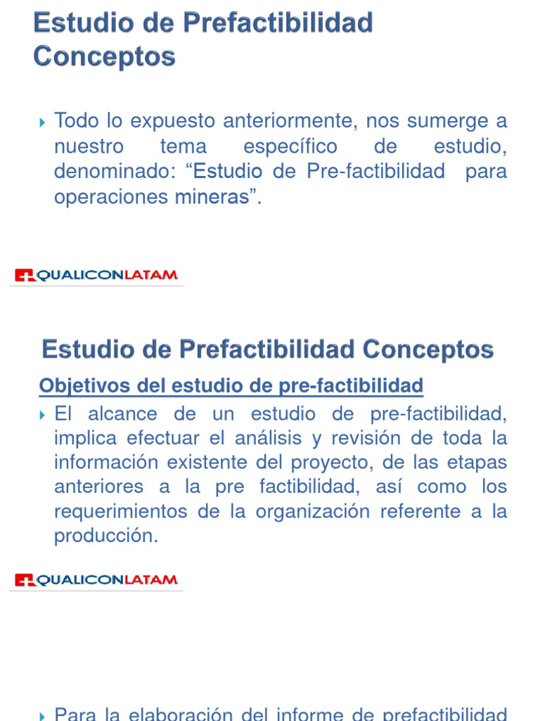 Estudio de Pre-factibilidad Minera | PDF | Minería | Prospección